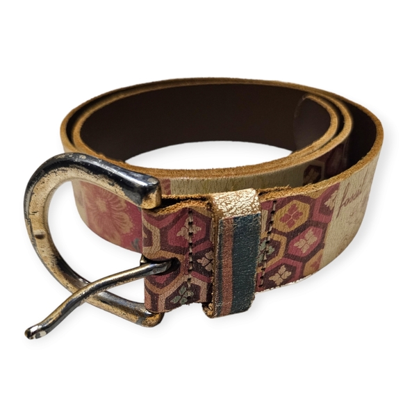 Fossil | Accessories | Fossil Spring Collage Multicolor Leather Belt ...